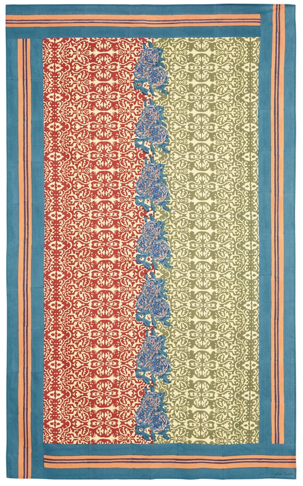 cotton cloth 140x240cm dam dam red sage | Lisa Corti