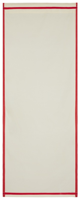 COTTON CURTAIN 120x330cm RED BORDER | Lisa Corti