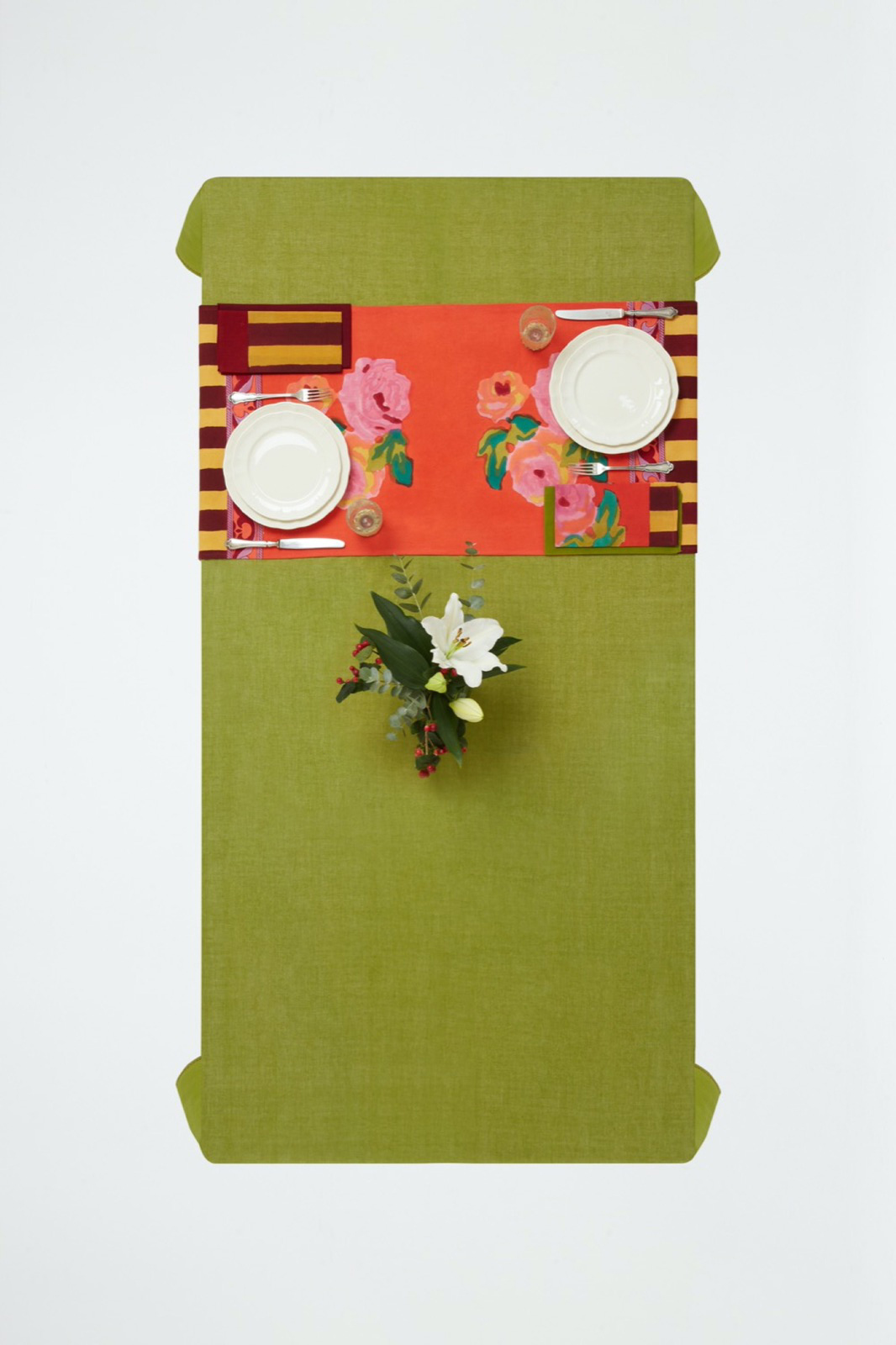 cotton runner 50x150cm nizam red | Lisa Corti